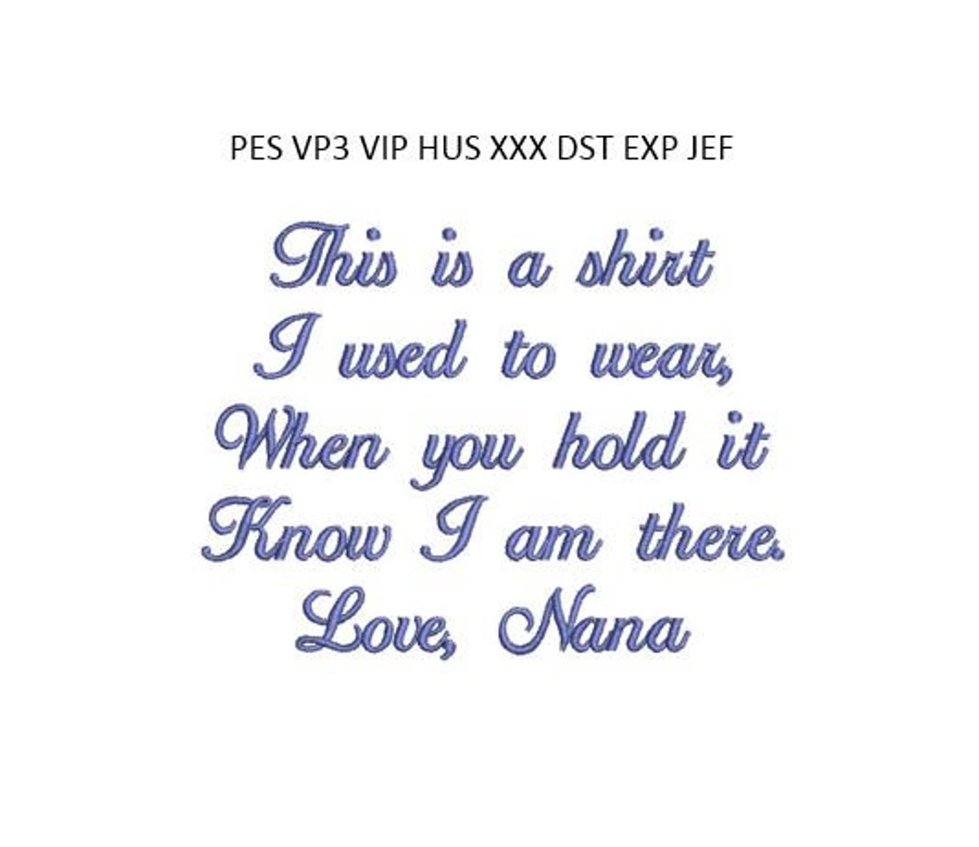 Nana Memory Embroidery Design Memorial Mom Dad Machine Embroidery ...