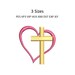 Mini Christian Cross Embroidery Design Heart Crucifix Face | Etsy