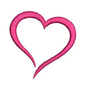 Heart Outline Machine Embroidery Hat Design Pattern 3 Sizes 4x4 Hoop ...
