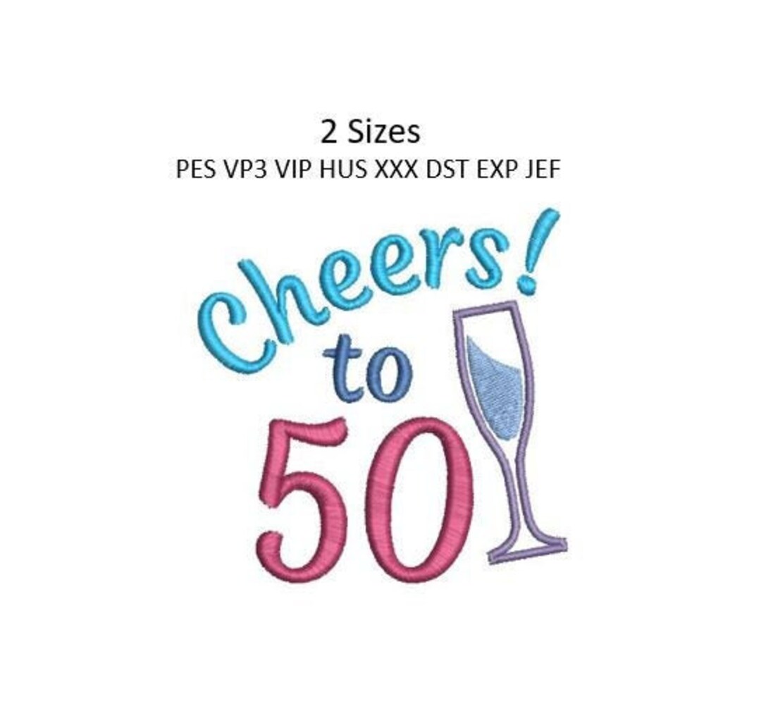 Anniversary 50 Years Embroidery Design Wedding Pillow Towel Cheers ...