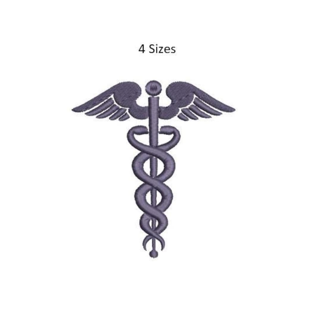 Caduceus Embroidery Design Medical Nurse Doctor Embroidery Pattern 4 ...