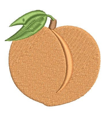 Peach Embroidery Design Pattern Georgia Peach Face Mask - Etsy