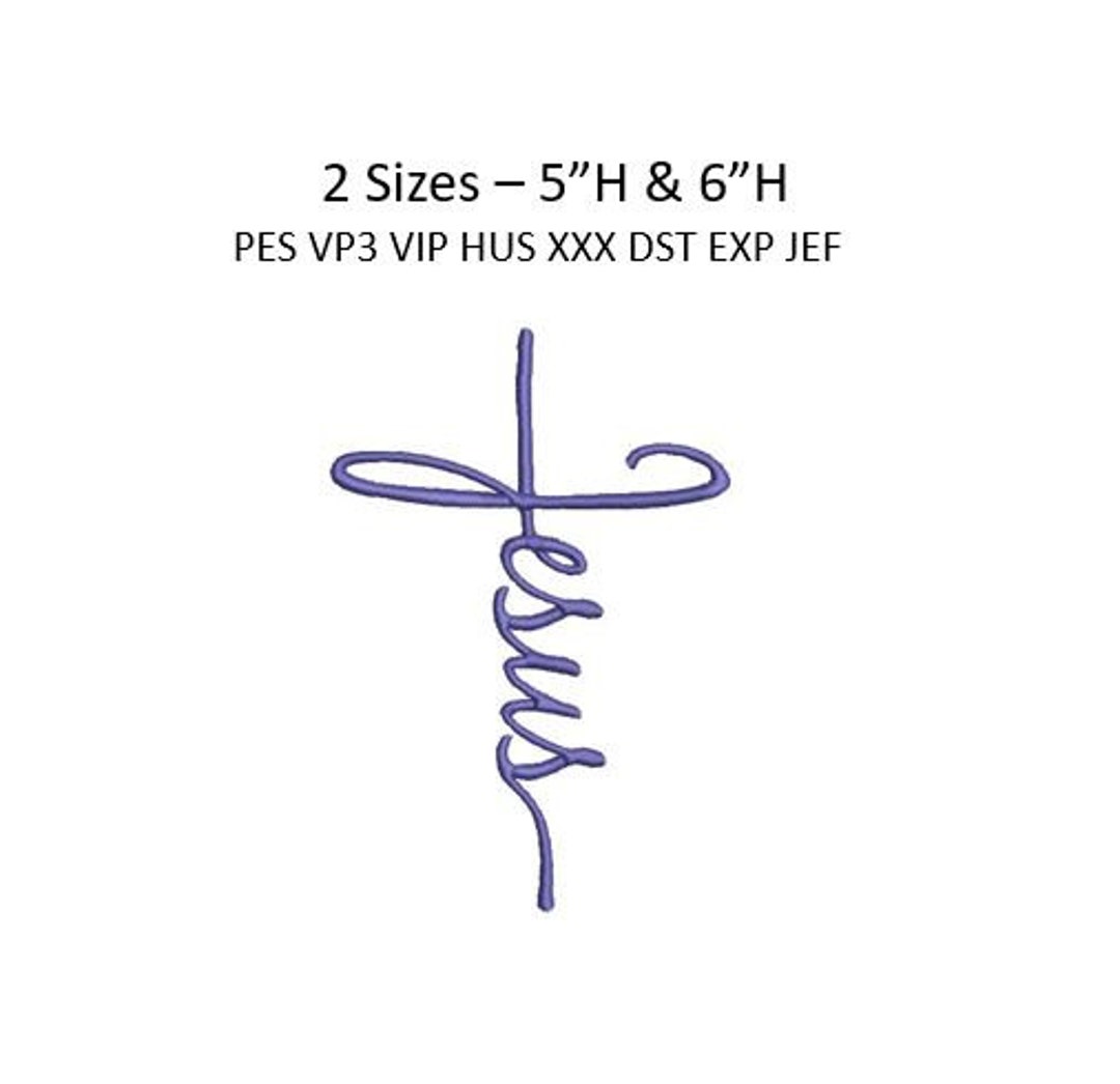 Jesus Cross Embroidery Design Religious Christian Pillow Machine ...