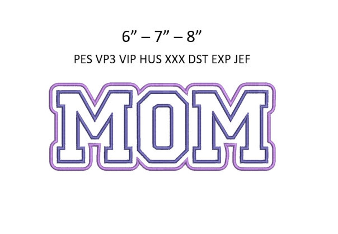 Mom Embroidery Design Mom Mother Sweatshirt Hoodie Shirt Large Machine ...