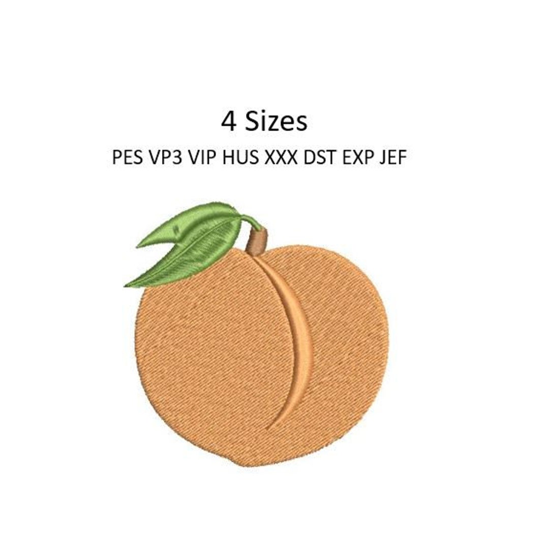 Peach Embroidery Design Pattern Georgia Peach GA Machine Embroidery 4 ...