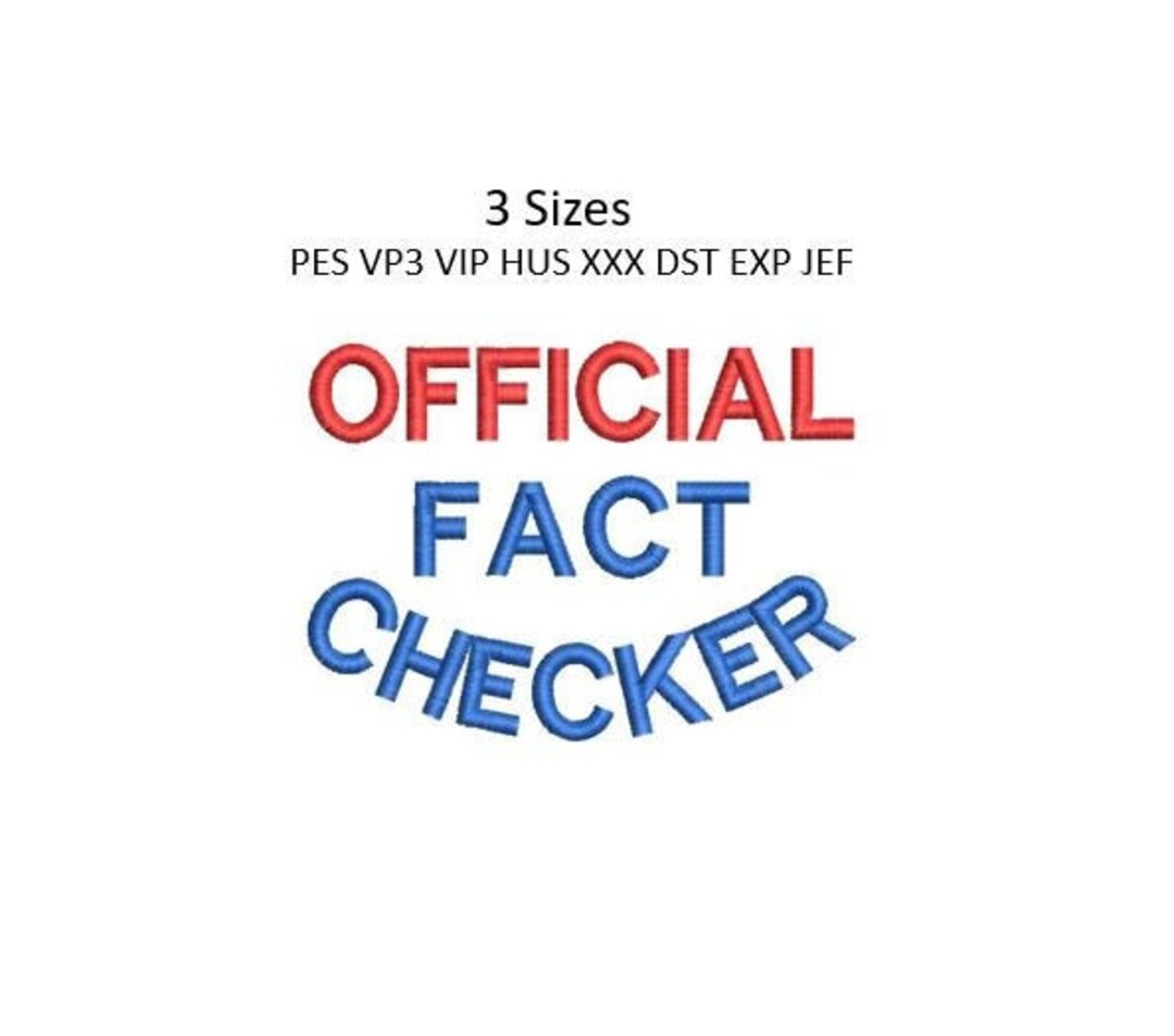 MAGA Fact Checker Embroidery Design Shirt Trump Harris Hat Machine ...