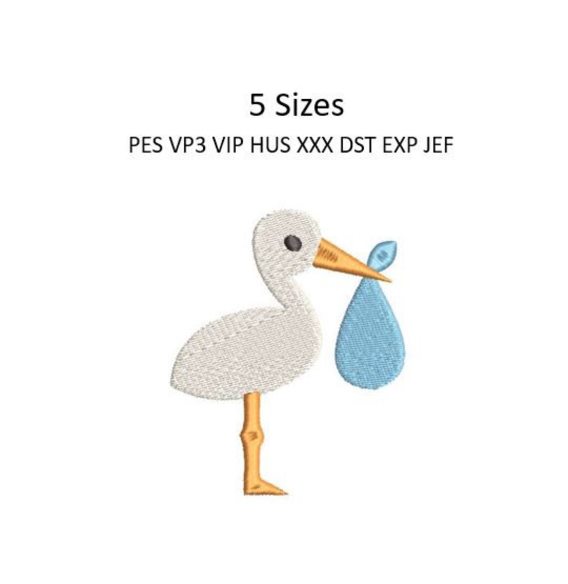 Baby Stork Embroidery Design Animal Nursery Blanket Face Mask - Etsy