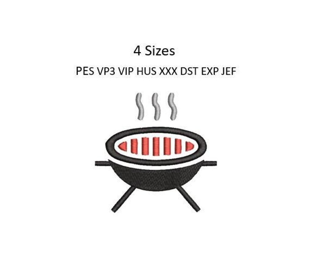 Grill Embroidery Designs Pattern Apron Towel Machine 5 Sizes 4x4 ...