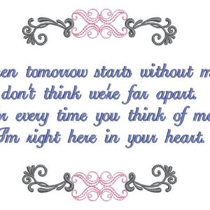 Memorial Memory Pillow Poem Embroidery Design Heirloom Machine ...