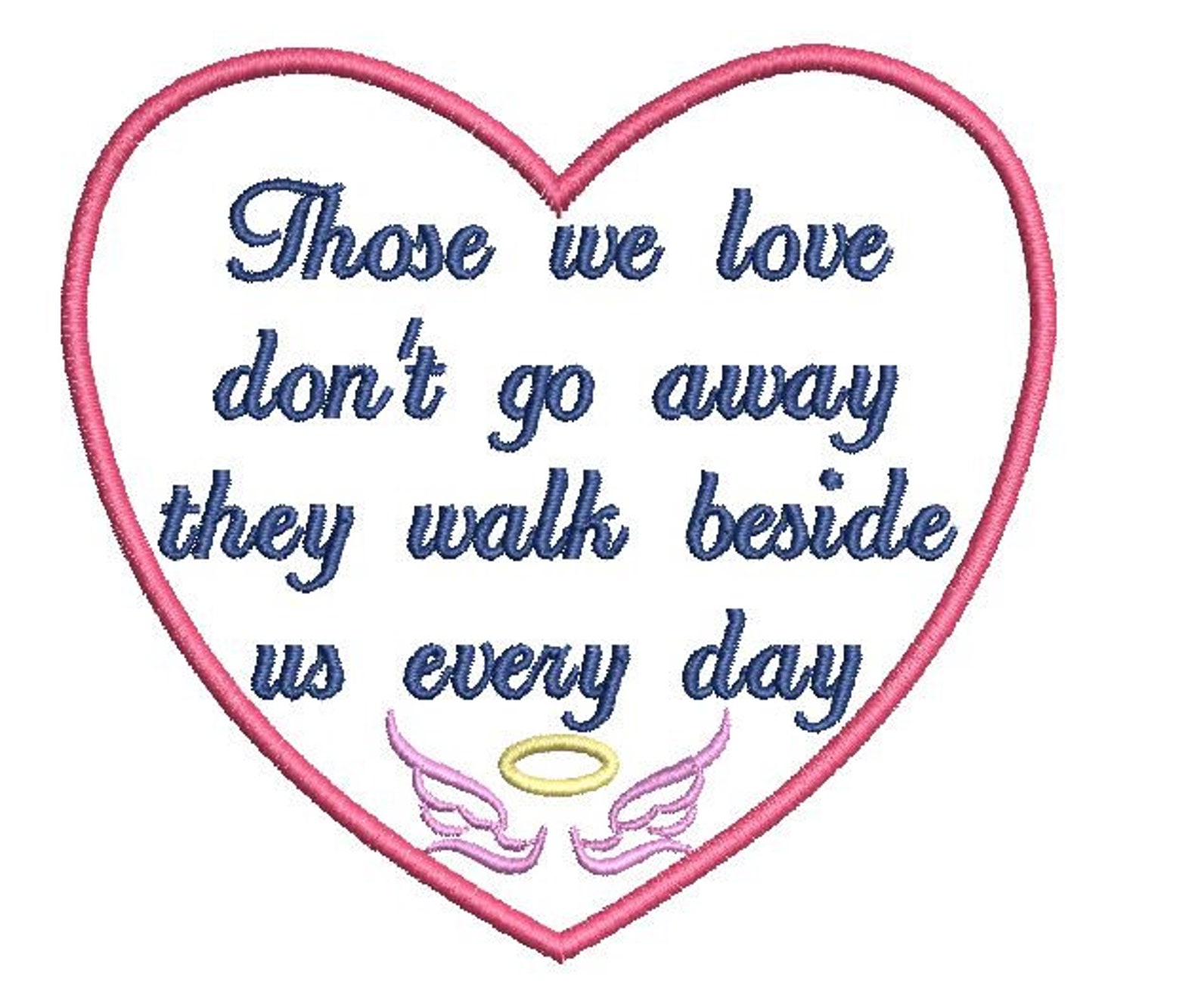 Memory Memorial Embroidery Design Rememberance Pillow Bear Machine ...