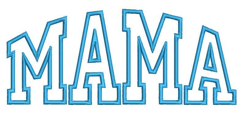 Large Mama Outline Embroidery Design Mom Mother Sweatshirt Hoodie ...