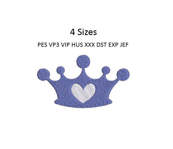 Crown Embroidery Designs Baby Prince Princess Machine | Etsy