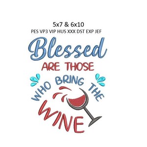 Wine Embroidery - Etsy