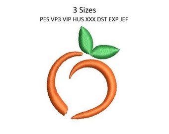 Mini Peach Machine Embroidery Design-instant DOWNLOAD - Etsy