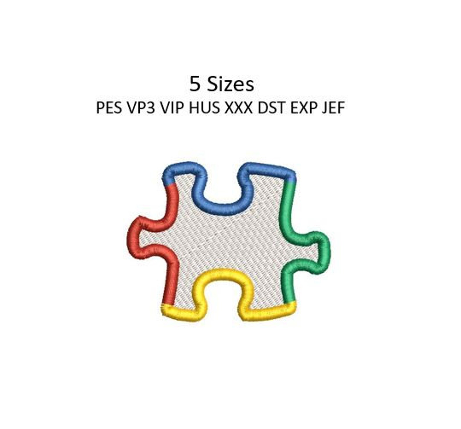 Puzzle Piece Embroidery Design Autism Awareness Jigsaw Face - Etsy Hong ...