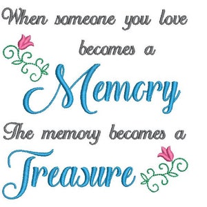 Memorial Memory Pillow Embroidery Design Heirloom Machine Embroidery ...