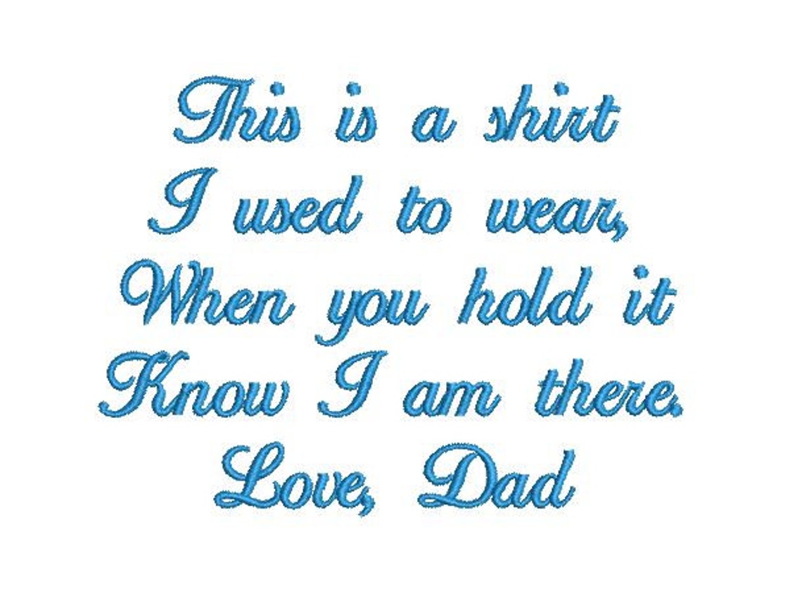 Memorial Embroidery Design, Memory Dad Embroidery Design, Pillow ...