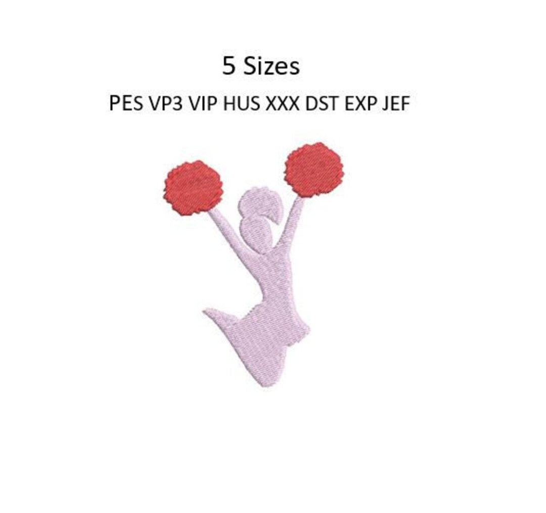 Cheerleader Embroidery Design Cheer Shirt Machine Pattern 4x4 Download ...