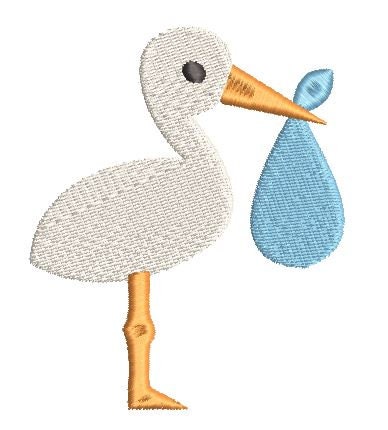 Baby Stork Embroidery Design Animal Nursery Blanket Face Mask | Etsy