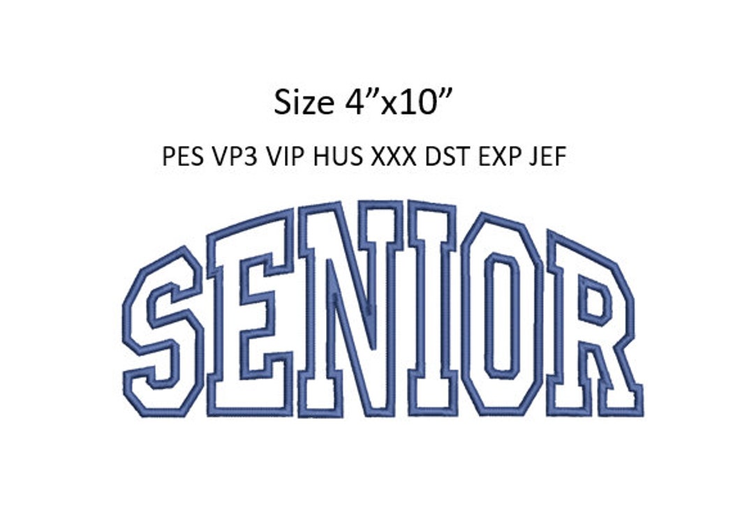 Senior Outline Embroidery Design 2024 Graduate Graduation Sweatshirt ...