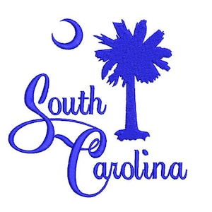 South Carolina Embroidery Design Palmetto SC State Machine Embroidery ...