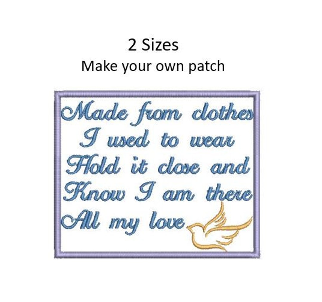 Memorial Embroidery Design Memory Patch Mom Dad Machine Pattern 4x4 ...