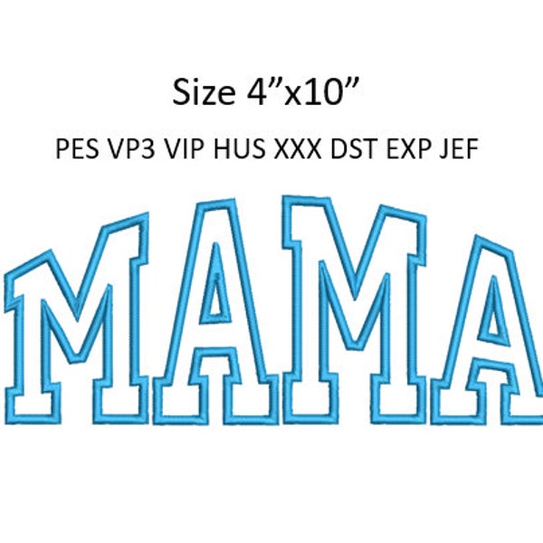 Mama Outline Embroidery - Etsy