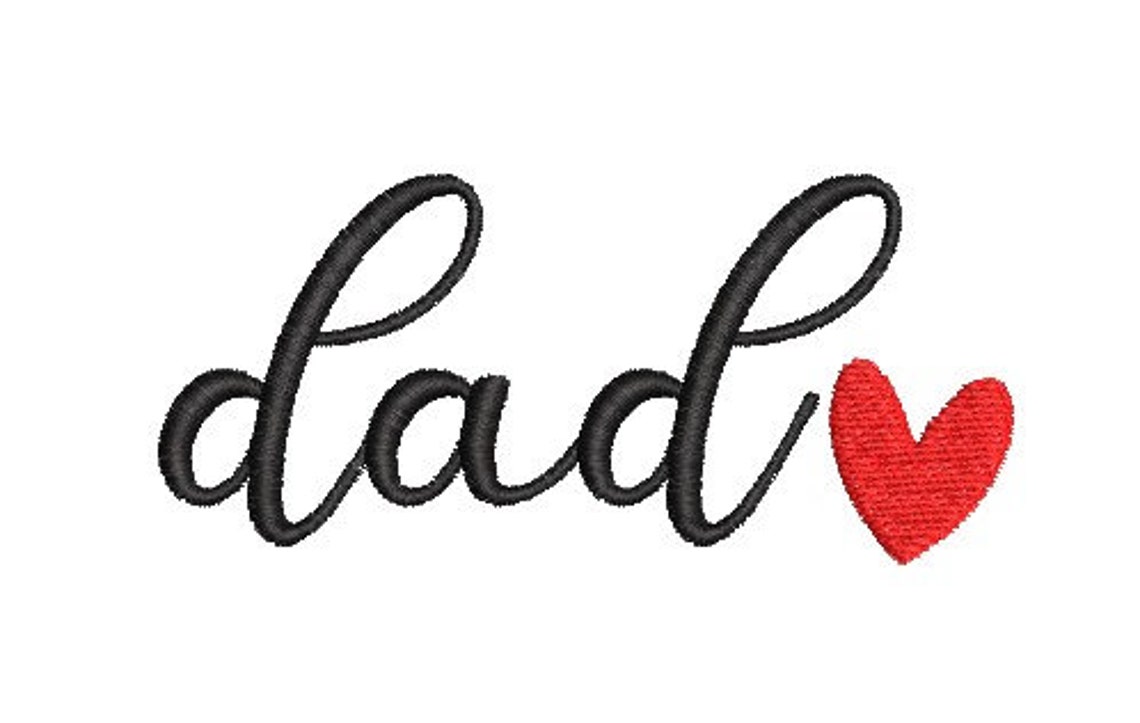 Dad Script Embroidery Design Father Machine Embroidery Design - Etsy