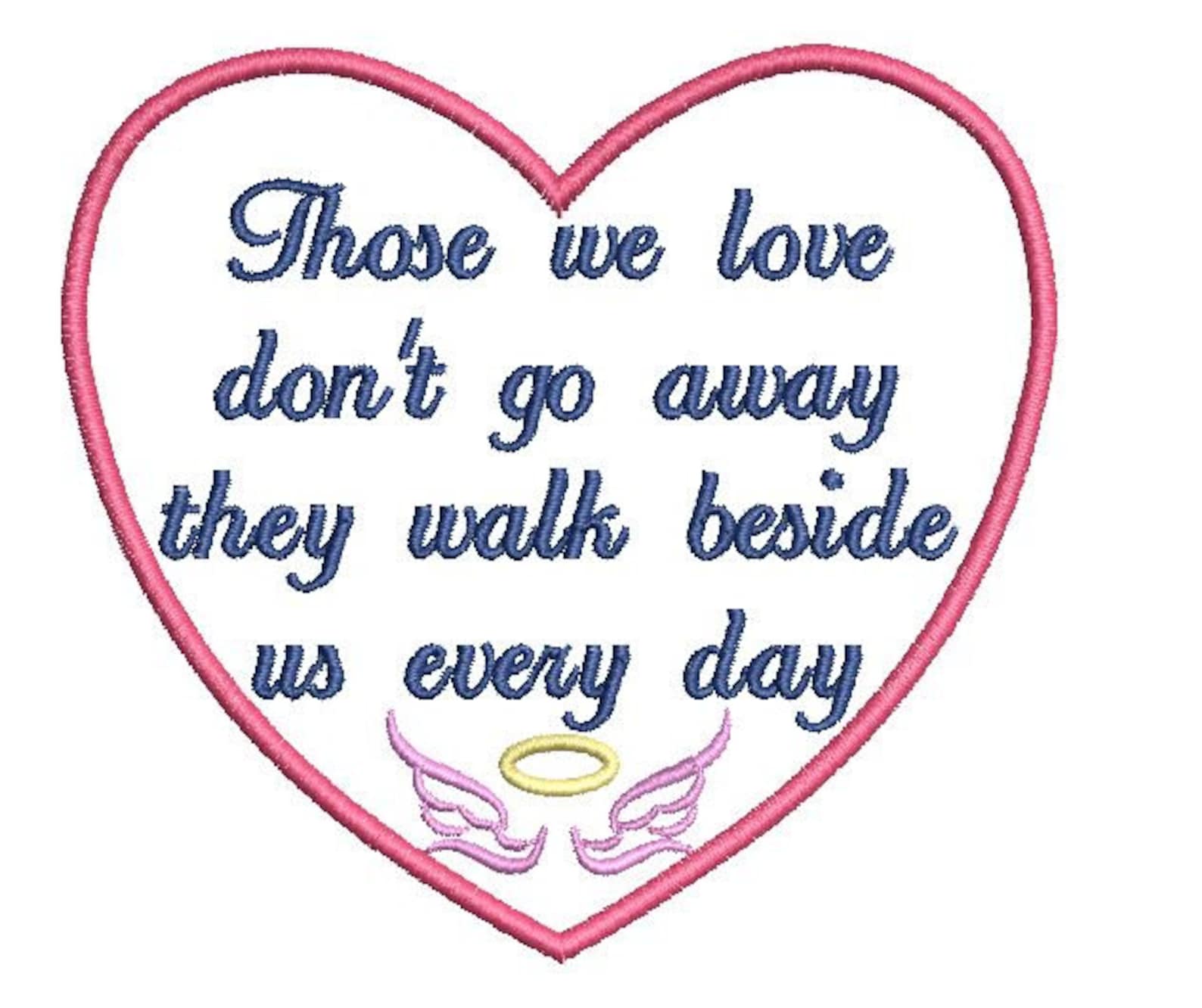 Memory Memorial Embroidery Design Rememberance Pillow Bear Machine ...