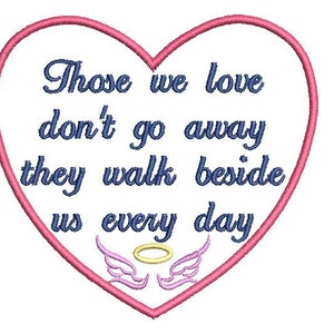 Memory Memorial Embroidery Design Rememberance Pillow Bear Machine ...