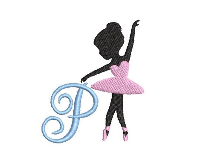 Ballet Ballerina Monogram Embroidery Alphabet Font Face Mask - Etsy