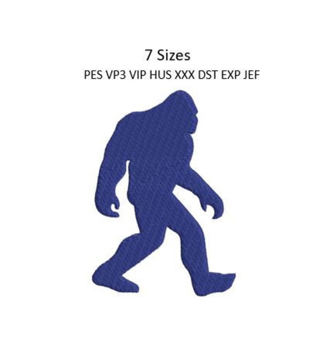 Bigfoot Silhouette Embroidery Design Machine Pattern 7 Sizes 4x4 Hoop ...