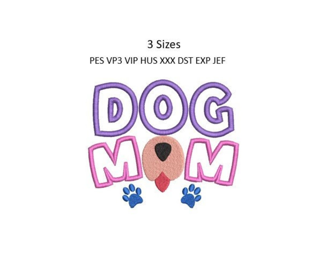 Dog Mom Embroidery Design Dog Towel Blanket Machine Embroidery Pattern ...