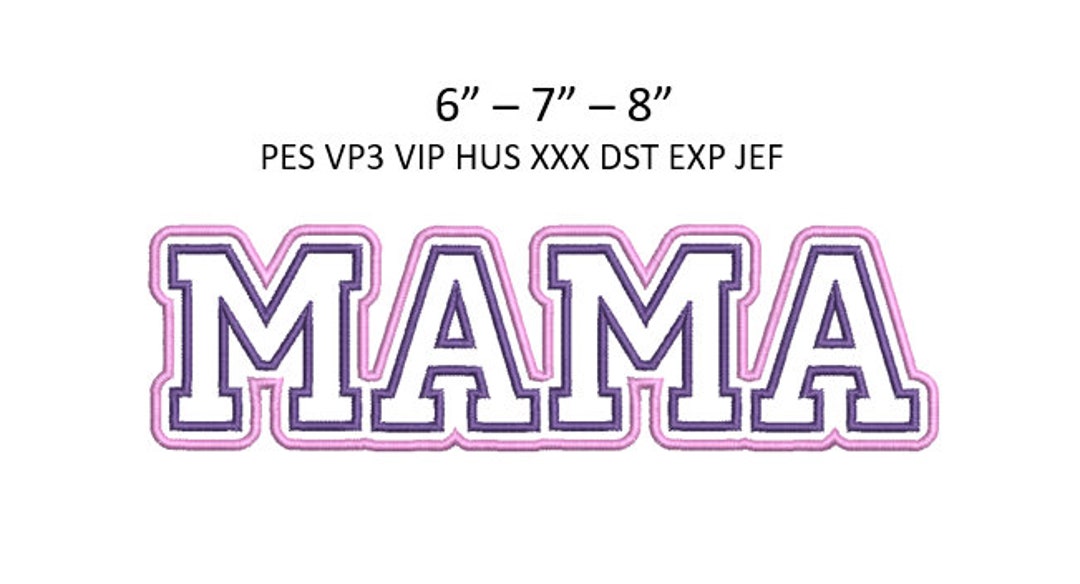 Mama Embroidery Design Mom Mother Sweatshirt Hoodie Shirt Large Machine ...