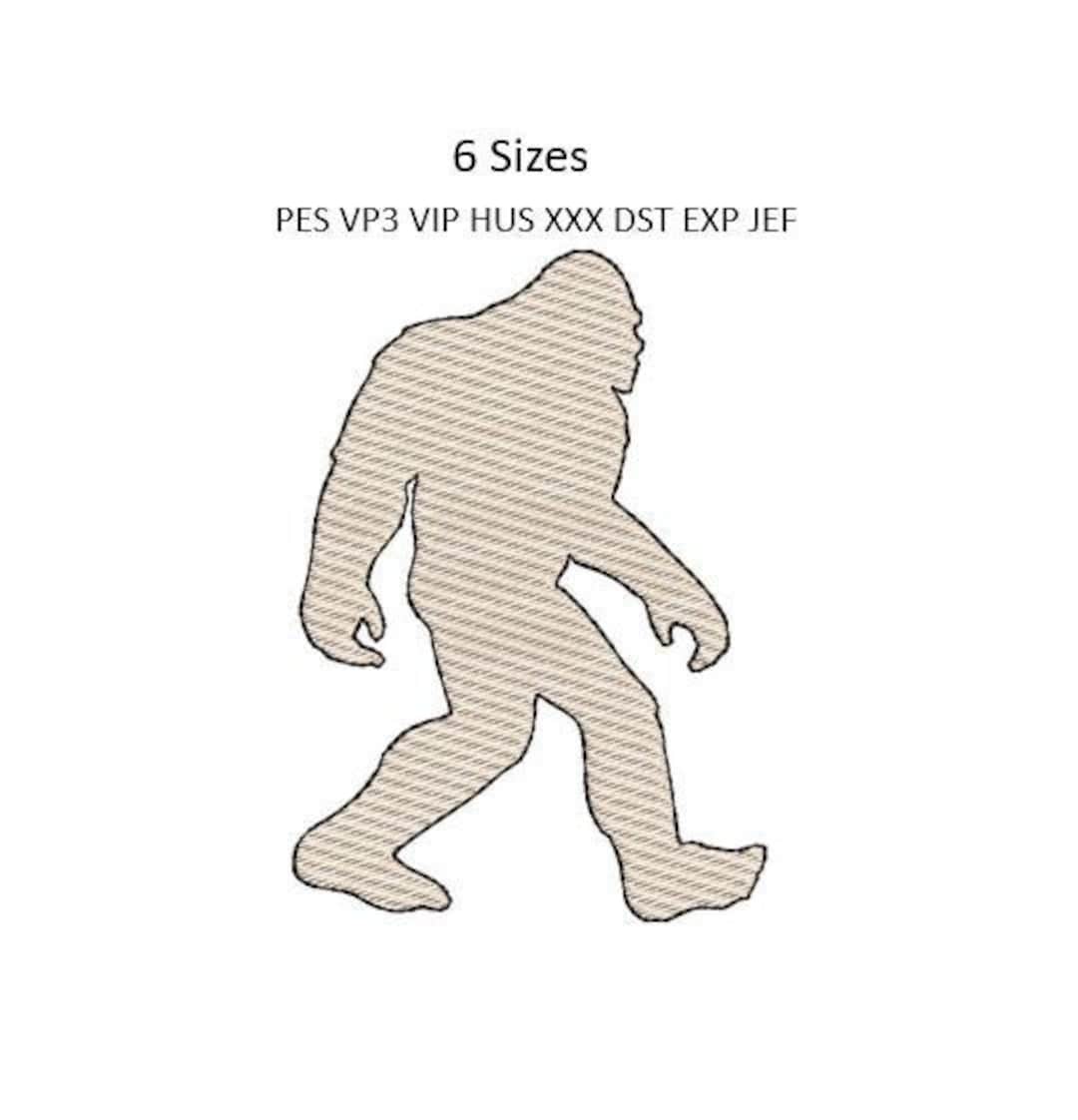 Bigfoot Quick Stitch Embroidery Design Sketch Machine Embroidery ...