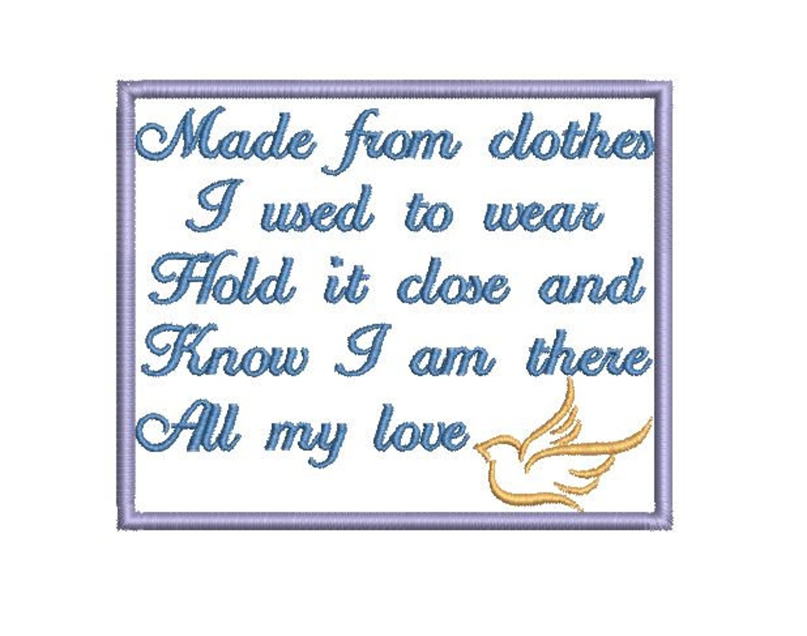 Memorial Embroidery Design Memory Patch Mom Dad Make Your Own ...