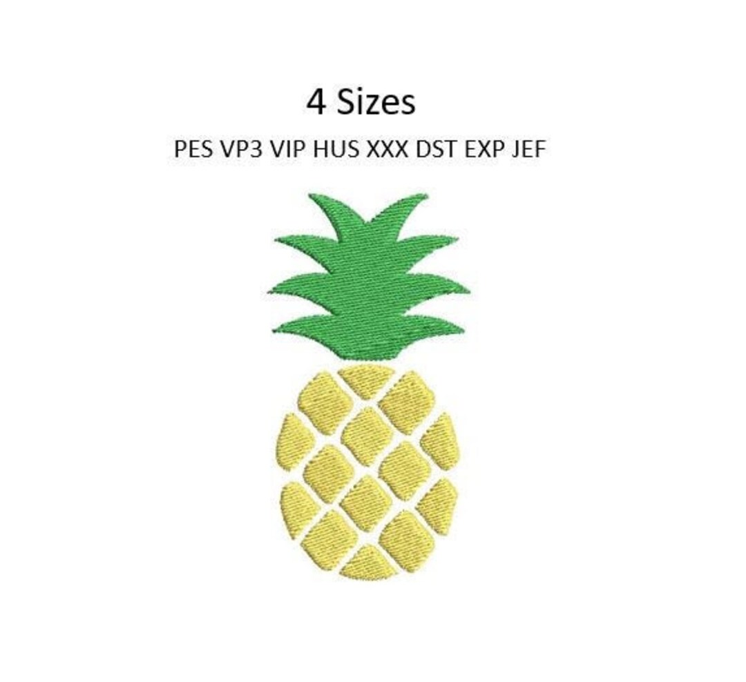 Pineapple Embroidery Design Mini Fruit Machine Embroidery Pattern 4 ...