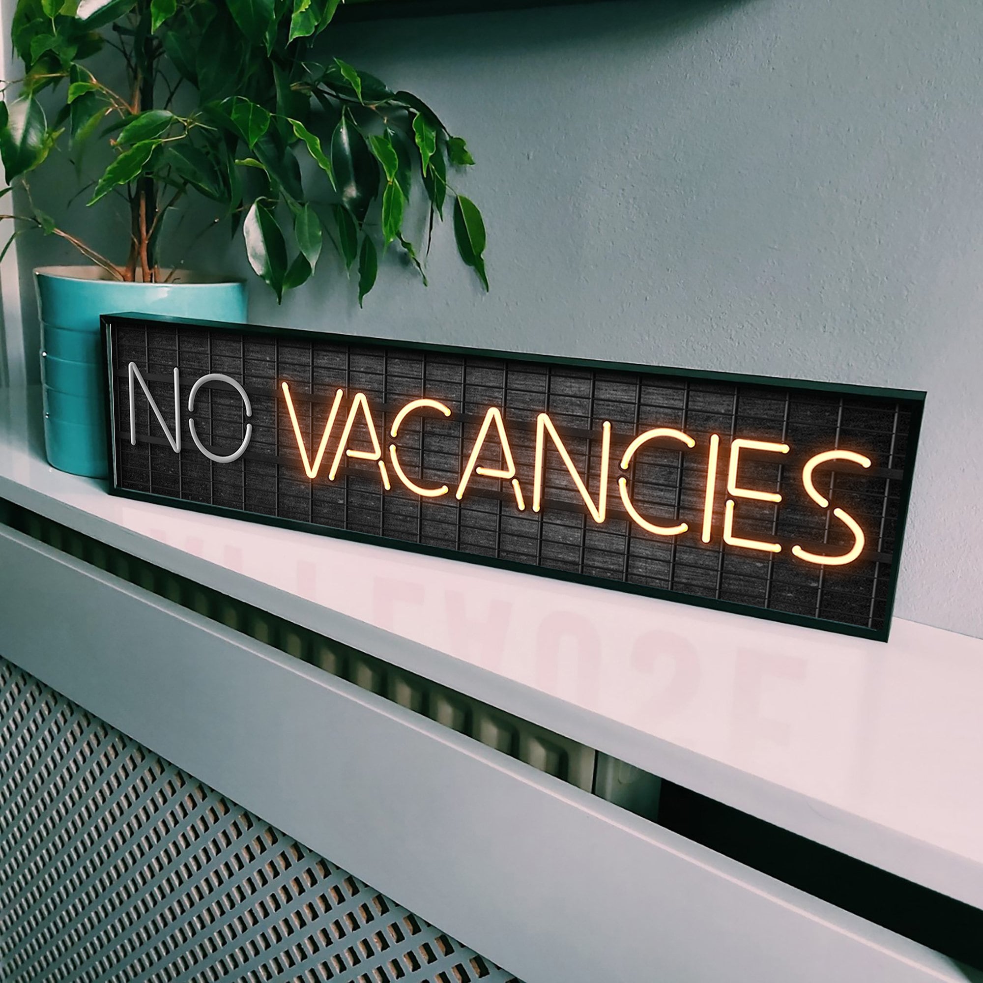 No Vacancies Neon Style Framed Metal Print: Retro Bar Sign - Etsy UK