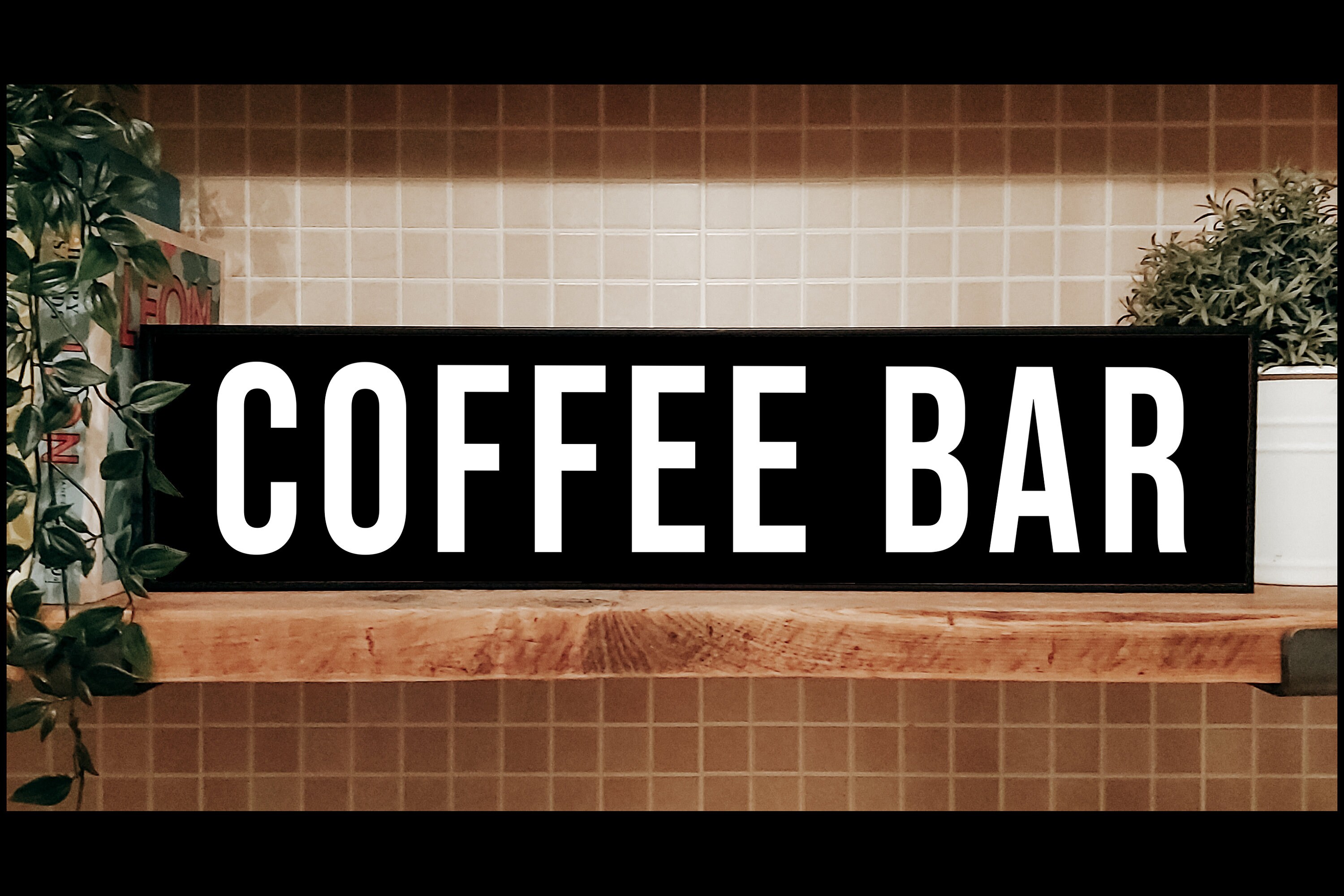 LARGE Coffee Bar Sign Coffee Print Framed Metal Print - Etsy