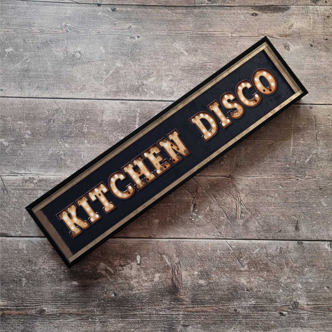 Kitchen Disco | Framed Print | Framed Metal Print | Retro | Metal ...