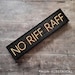 No Riff Raff Framed Neon Style Font Print Metal Sign | Etsy UK
