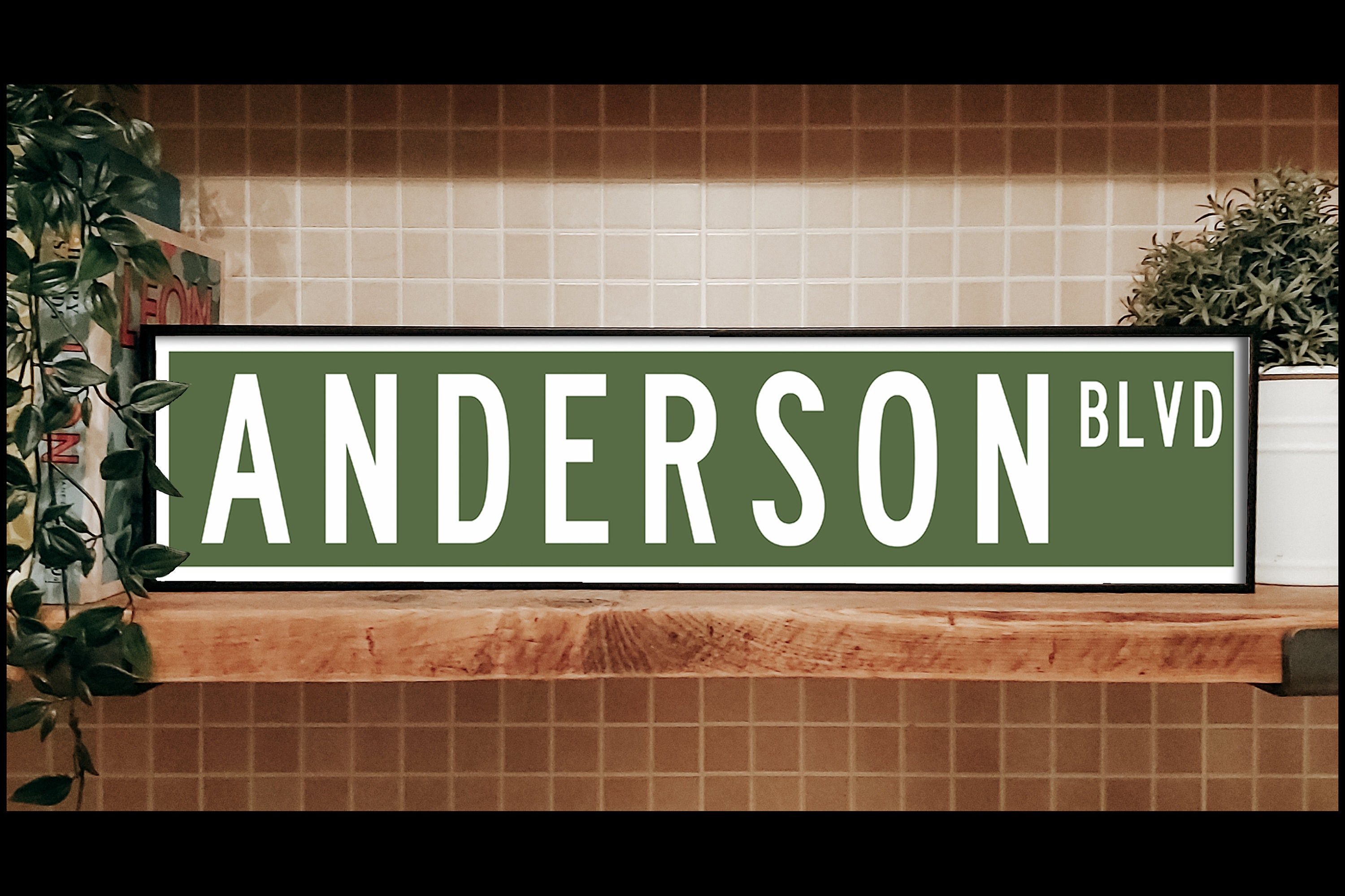 LARGE Custom American Street Style Sign Framed Metal Print - Etsy UK