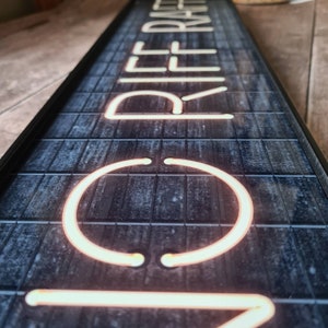 Riff Raff Only | Framed Neon Style Font Print | Metal Print | Retro ...