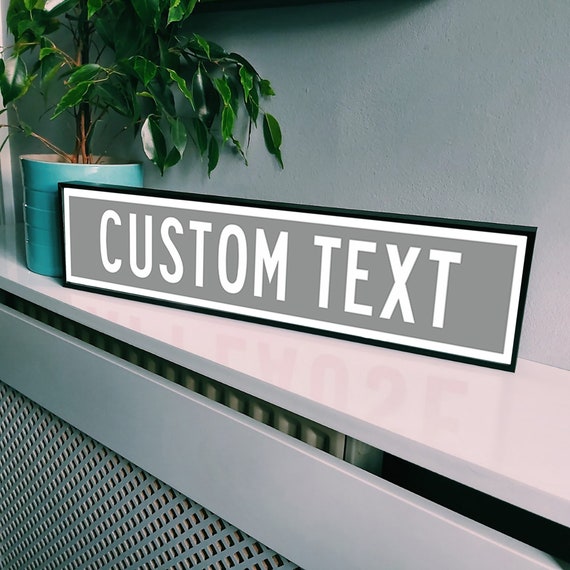 Custom American Style Street Sign Framed Metal Print | Etsy