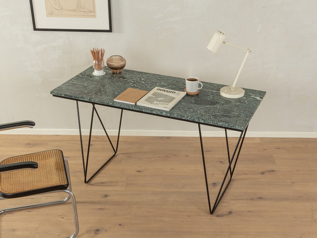 60's Marble Desk Table 50's Vintage - Etsy