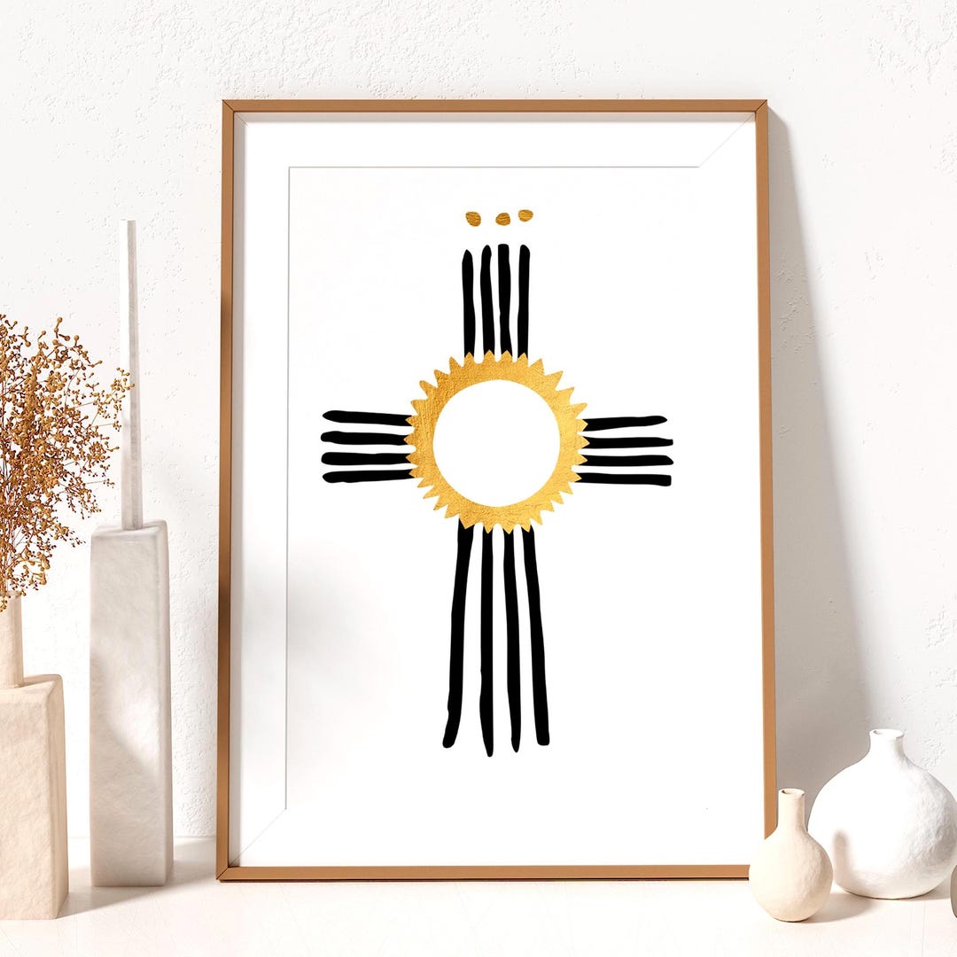 Native American Sun Art Print: Texas Desert Pictogram, Southwestern ...