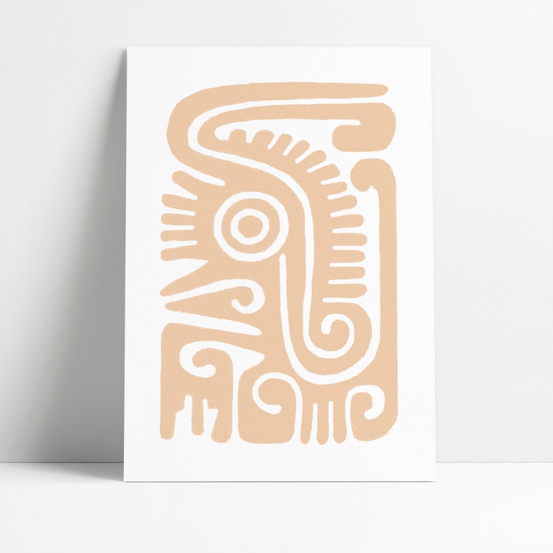 Tribal Creature Art Print: Abstract Colombian Poster (digital Download ...