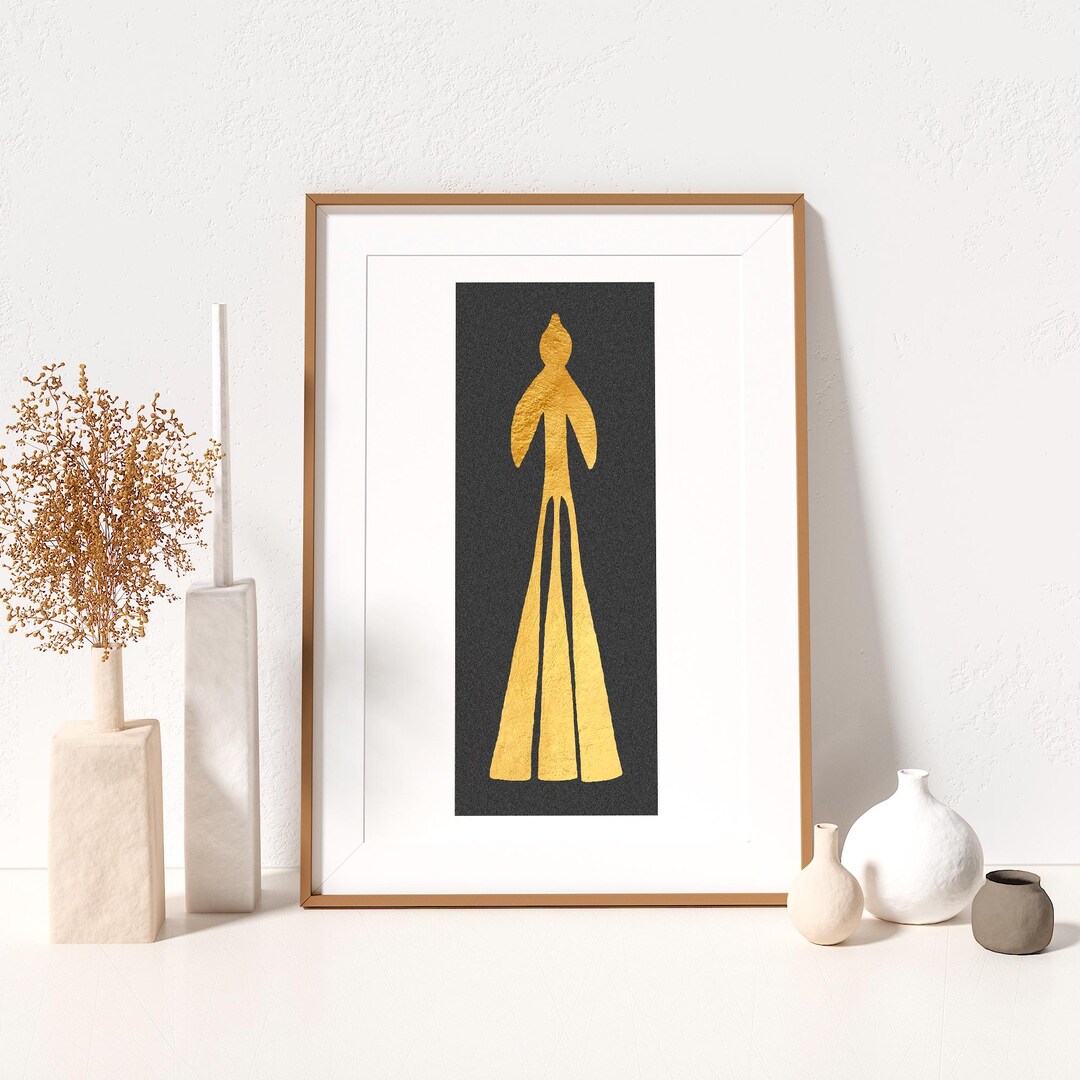 Gold Bird Acrylic Painting: Colombian Folk Art, Limited Edition 8x16 In ...