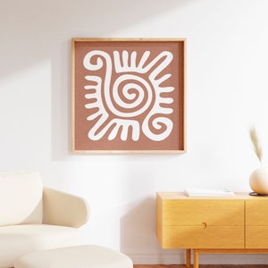 Colorful Digital Gallery Wall Set of 3, Boho Sun Posters Set, Tribal ...