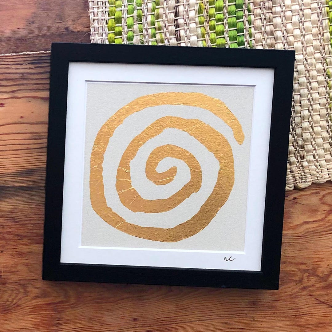 Complete Spiral From Taino Art Gift, Pre-columbian Art, Black Framed ...